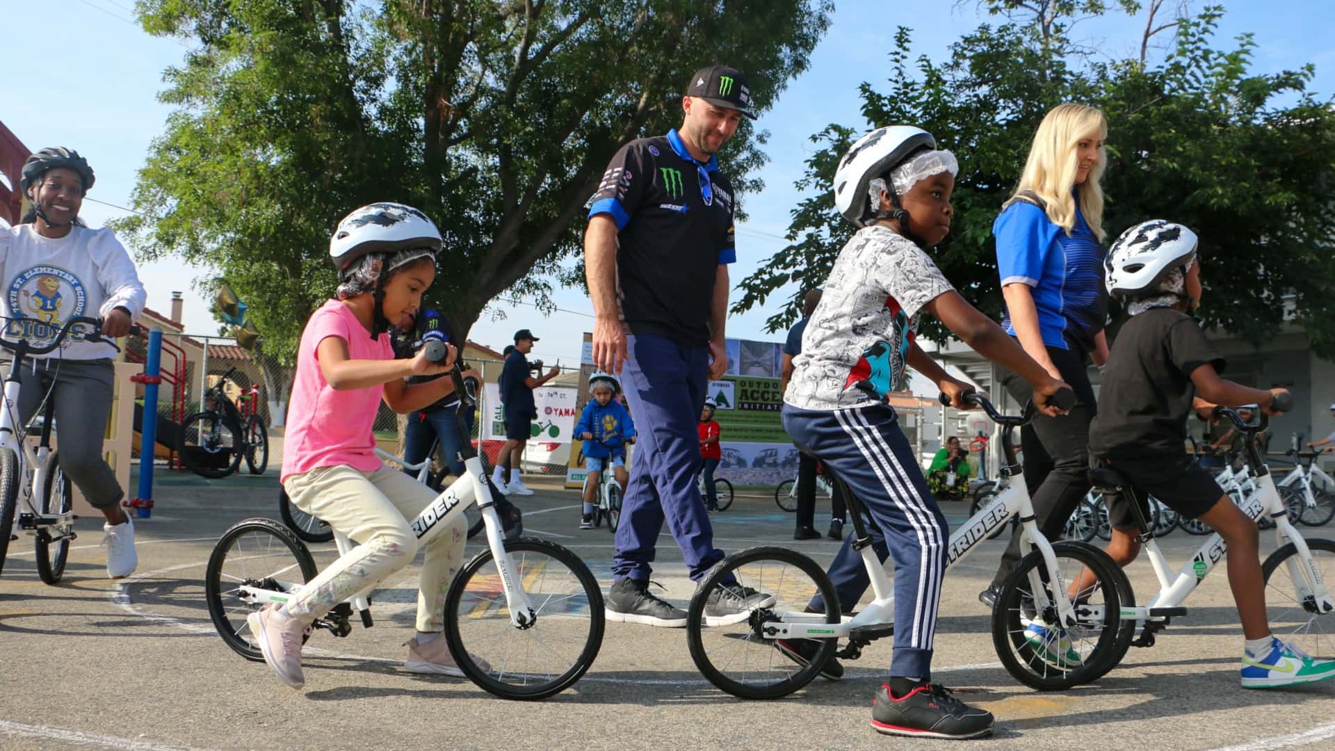 Two kindergarten classes are learning to ride with Yamaha and All Kids ...